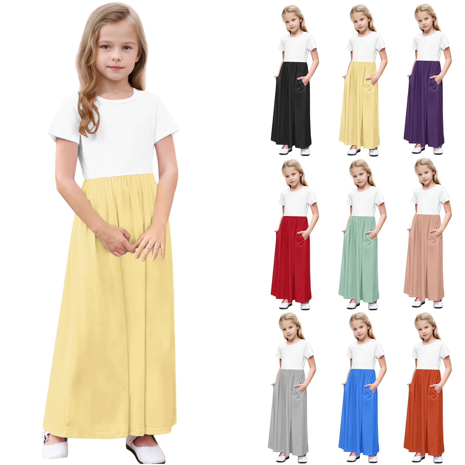 HVOBTTY Toddler's Casual Maxi A-Line Dresses, Summer Dresses for Kid ...