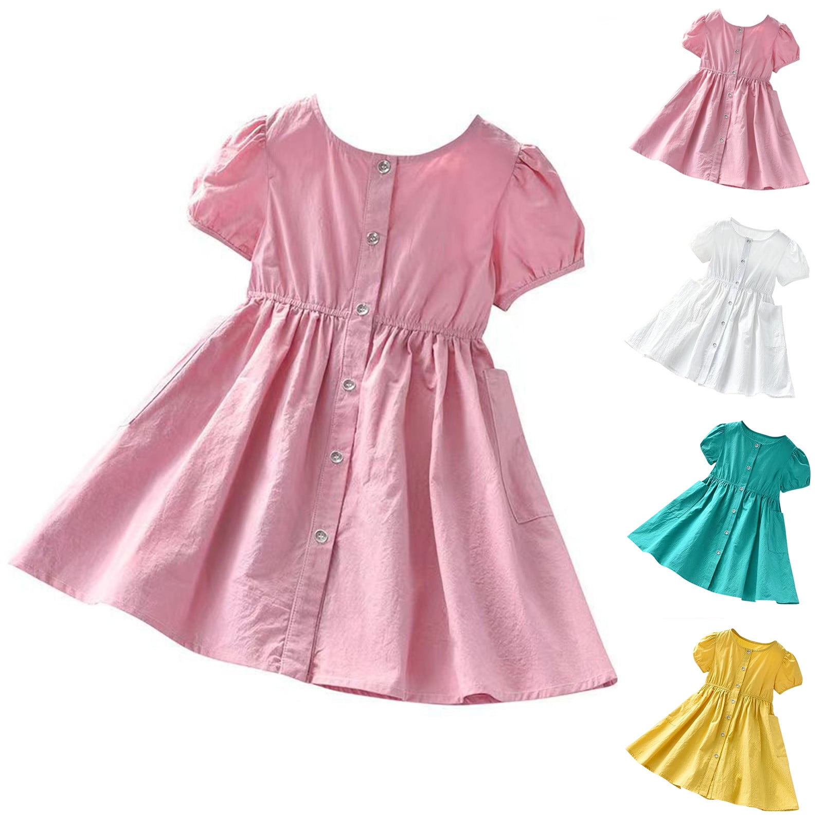HVOBTTY Toddler's Soft Sport A-Line Dresses, Summer Dresses for Kid ...