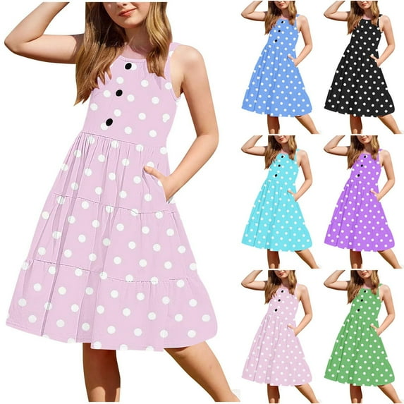 HVOBTTY Toddler's Soft Sport Dresses, Summer Dresses for Kid Girls ...