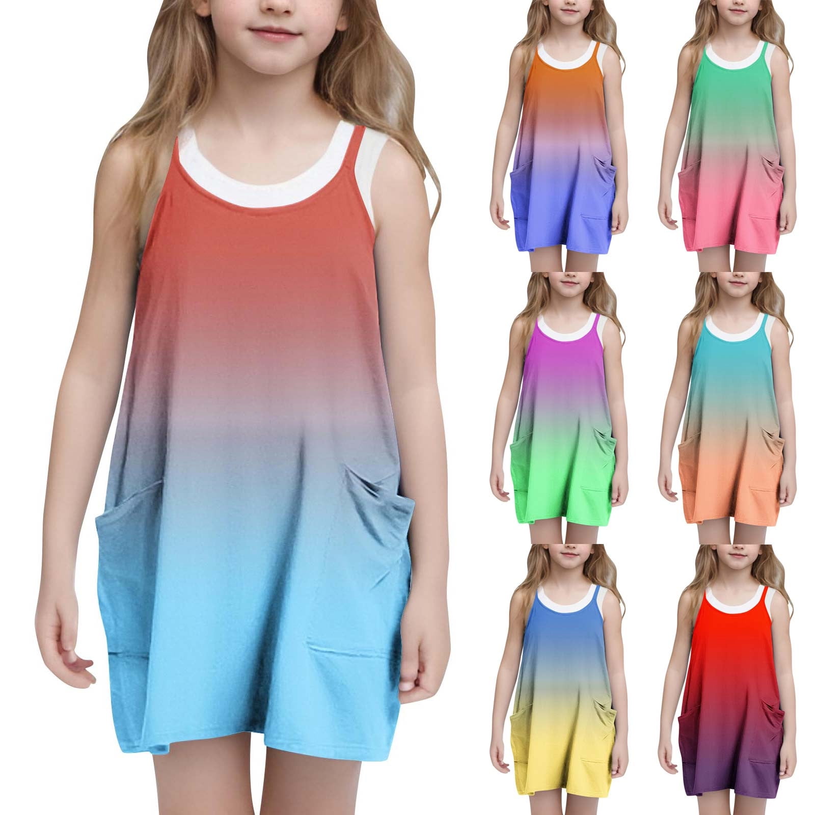 HVOBTTY Toddler's Soft Sport T-Shirt Dresses, Summer Dresses for Kid ...