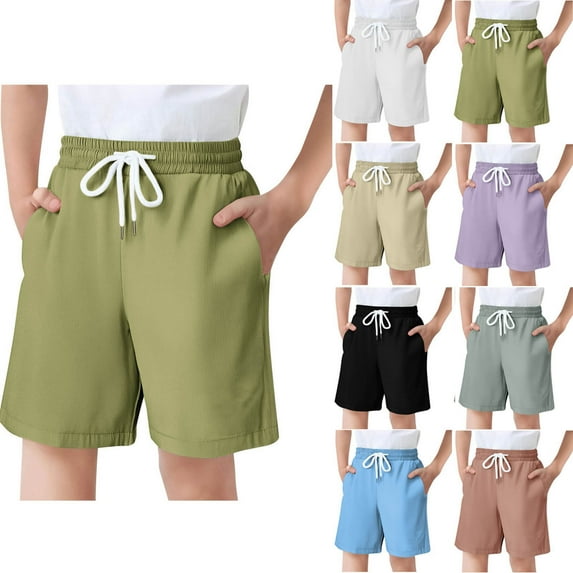 HVOBTTY Toddlers Soft Straight Leg Pants, , Kids Casual Solid Color ...