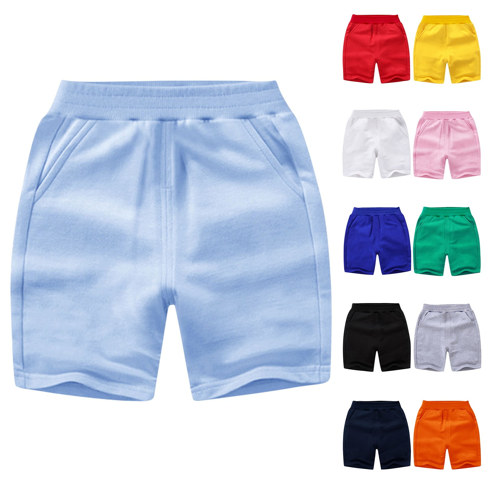 HVOBTTY Toddlers Soft Straight Leg Pants, , Kids Casual Solid Color ...