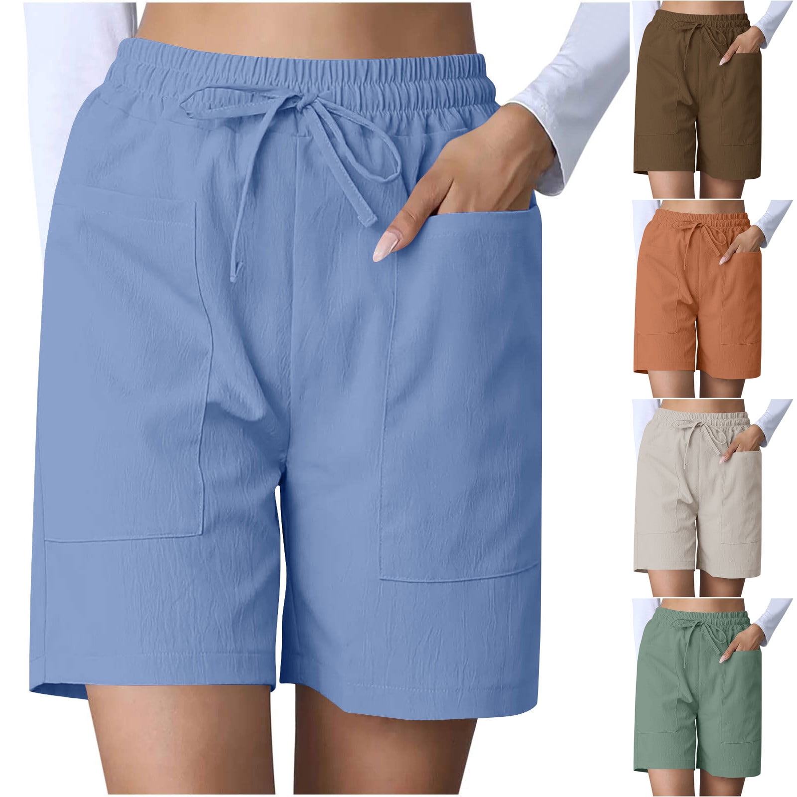 HVOBTTY Women's Comfortable Short Pants, Summer Pants for Women, Womens ...