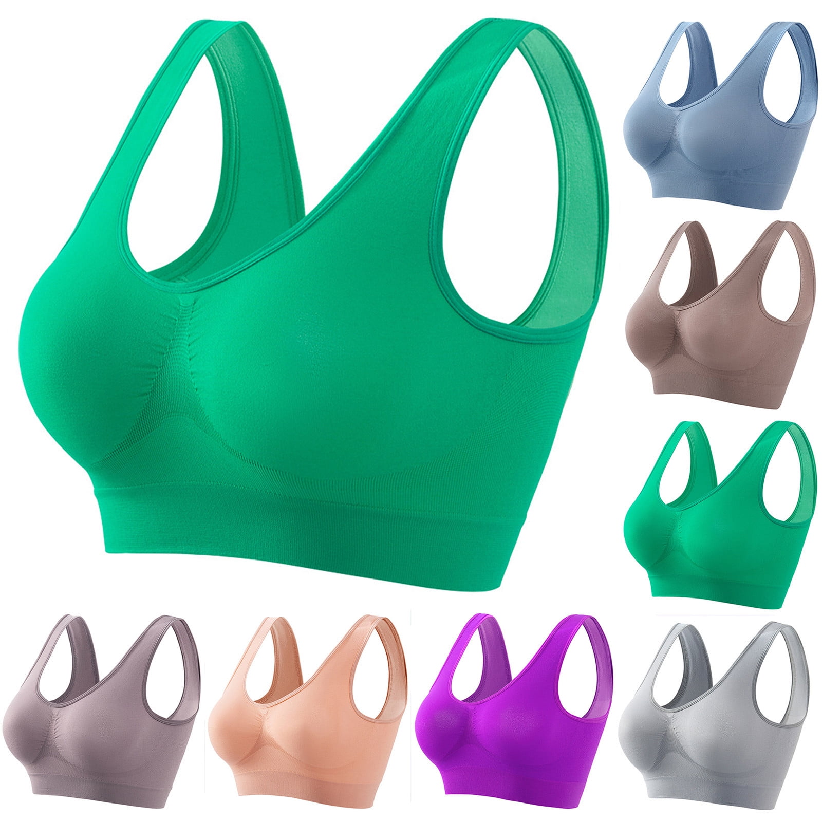 HVOBTTY Women's Daily Bra, Bras for Women Plus Size, Women Seamless ...