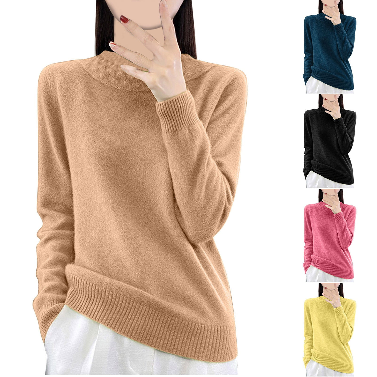 HVOBTTY Women's Long Sleeved Pullovers Sweaters, Sweaters for Women ...
