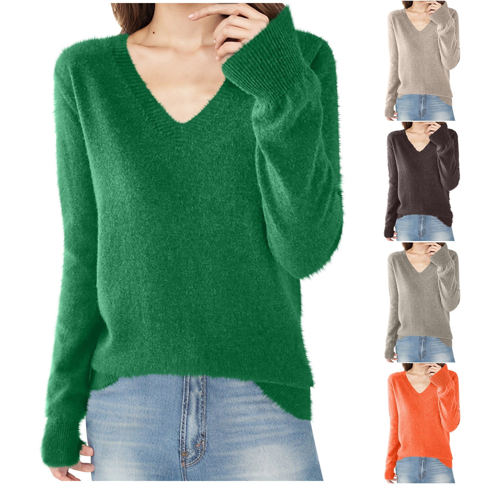 HVOBTTY Women's Long Sleeved Pullovers Sweaters, Sweaters for Women ...