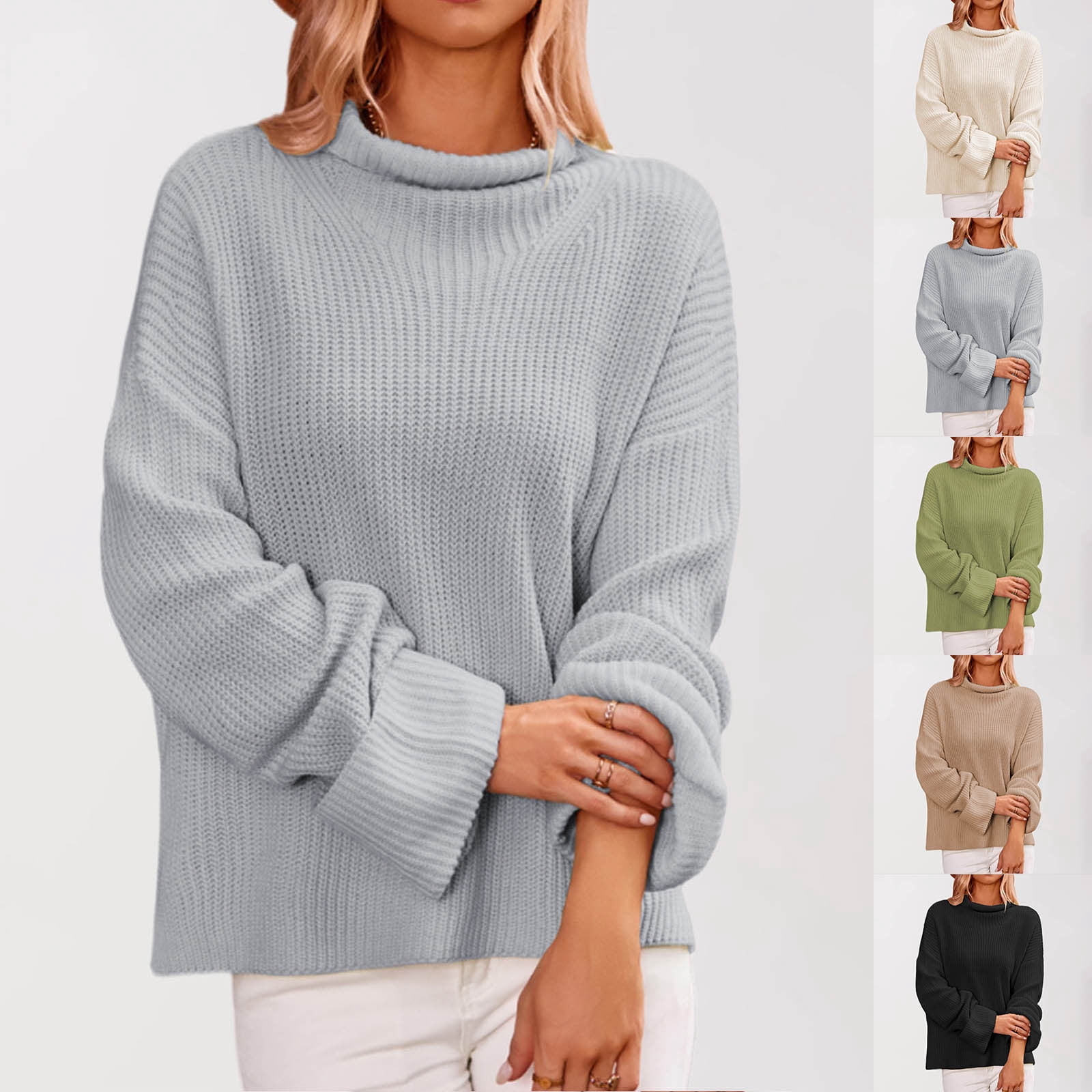 HVOBTTY Women's Long Sleeved Pullovers Sweaters, Sweaters for Women ...