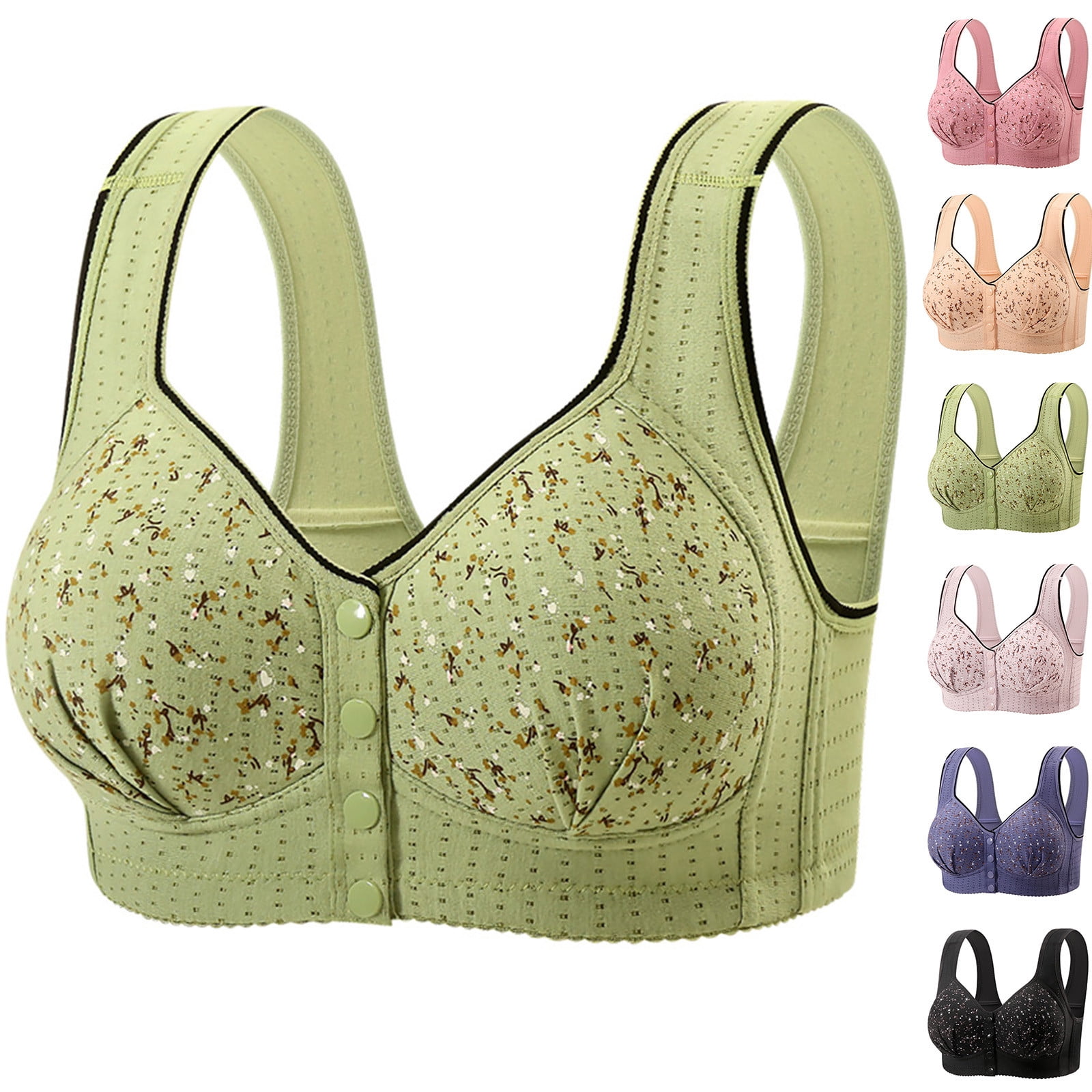 HVOBTTY Women's Wireless Push Up Bra, Plus Size Bra for Women, Women's ...