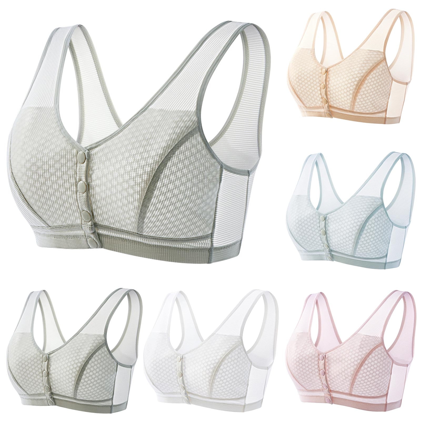 HVOBTTY Womens Front Closure Bra, Bras for Women, Women's Nylon Bra ...