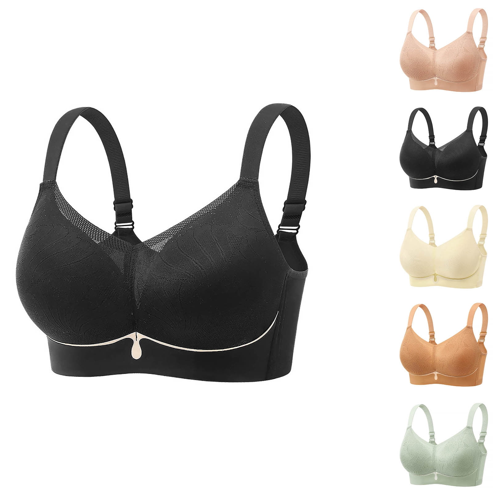 HVOBTTY Womens Tshirt Push Up Seamless Bra, Bras for Women Plus Size ...
