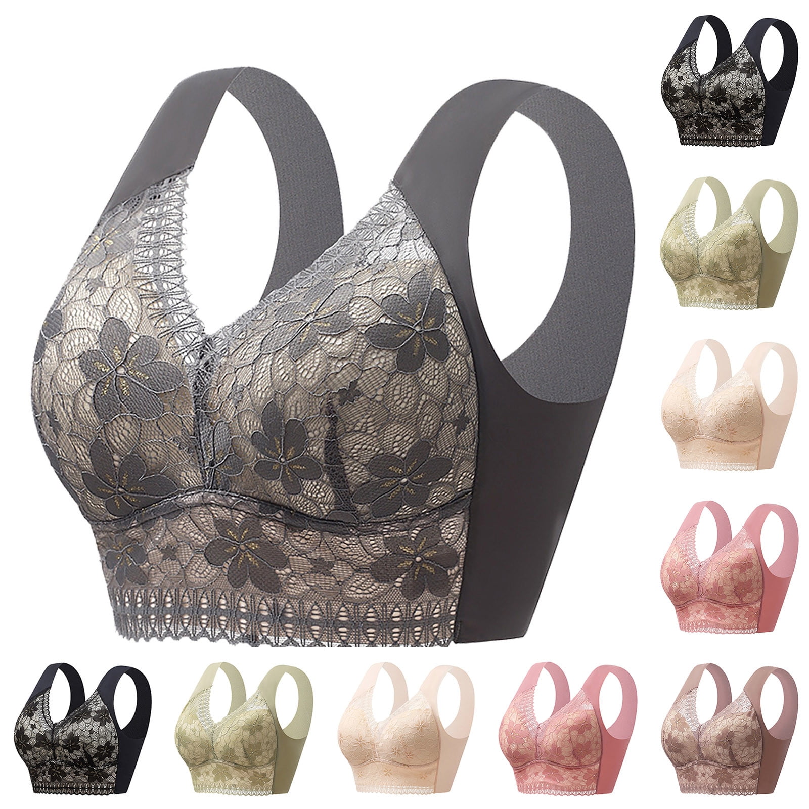HVOBTTY Womens Wireless Bra, Bras for Women Plus Size, Woman's ...