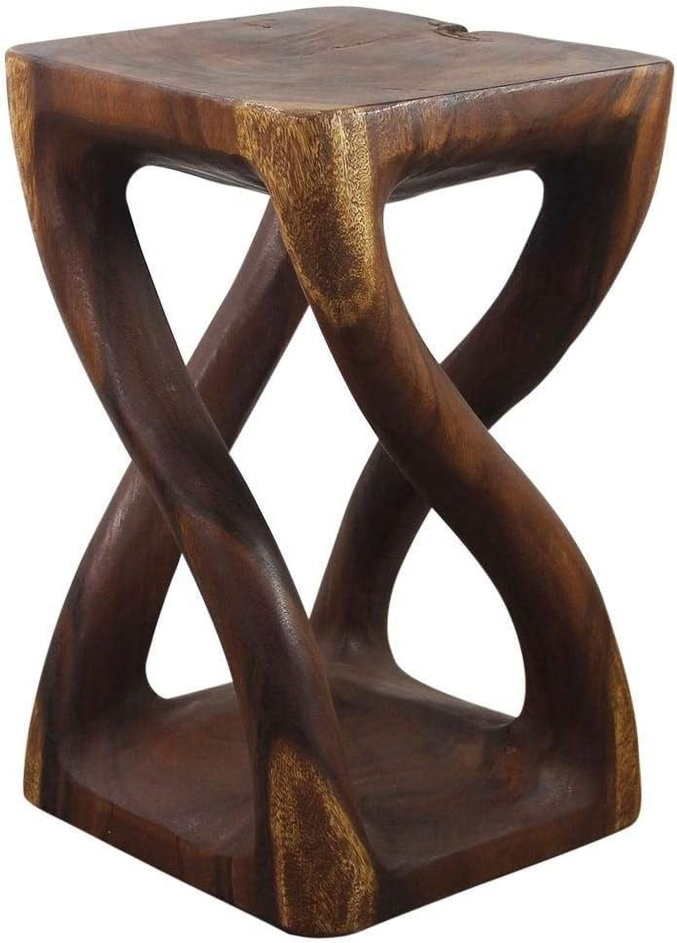 HVSDIMO ® Wood Vine Twist Stool 14 in x 23 in H Walnut Oil - Walmart.com