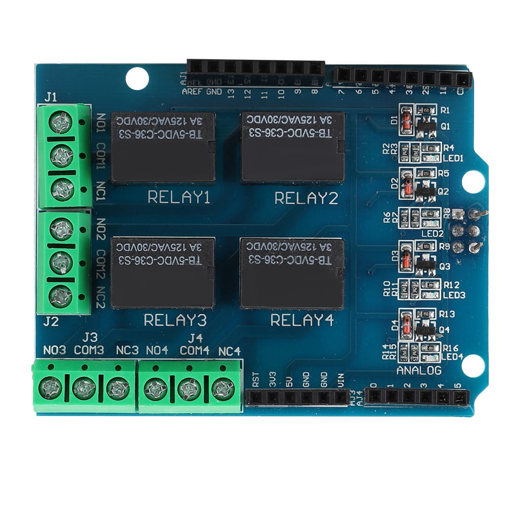 HW-068 4 Channel 5V Relay Shield Module 4CH Relay Control Board ...