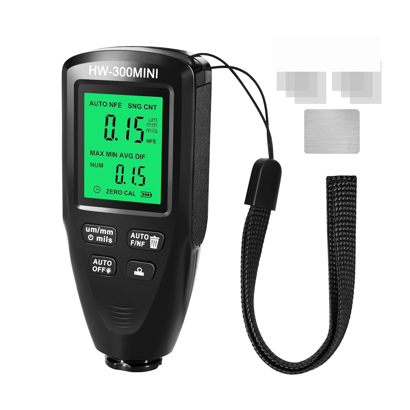 HW-300 Coation Thickness Gauge 0-2000UM Car Paint Film Thickness Tester ...