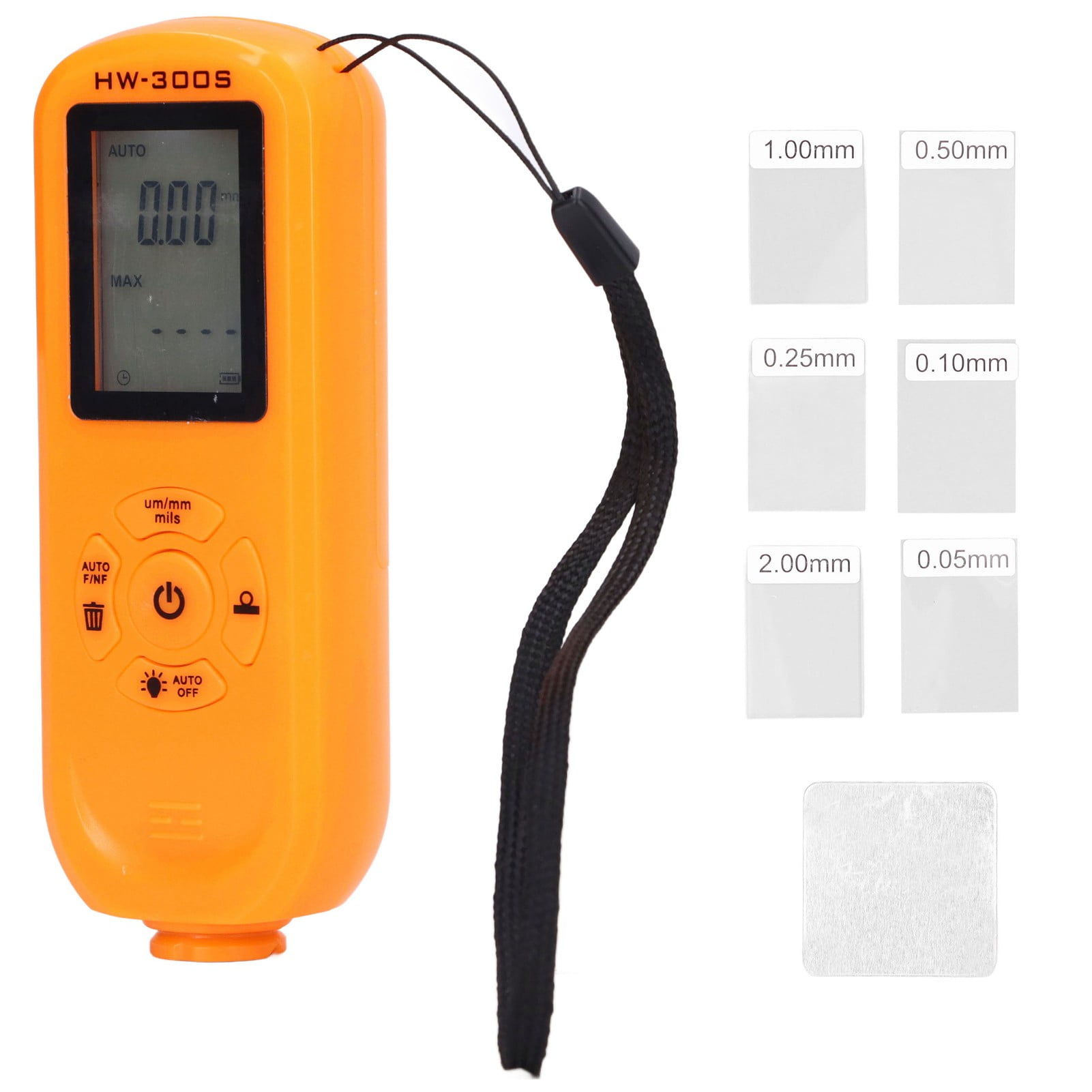 HW‑300S Coating Thickness Gauge Digital Backlight LCD Film Thickness Meter for Manufacturing ...