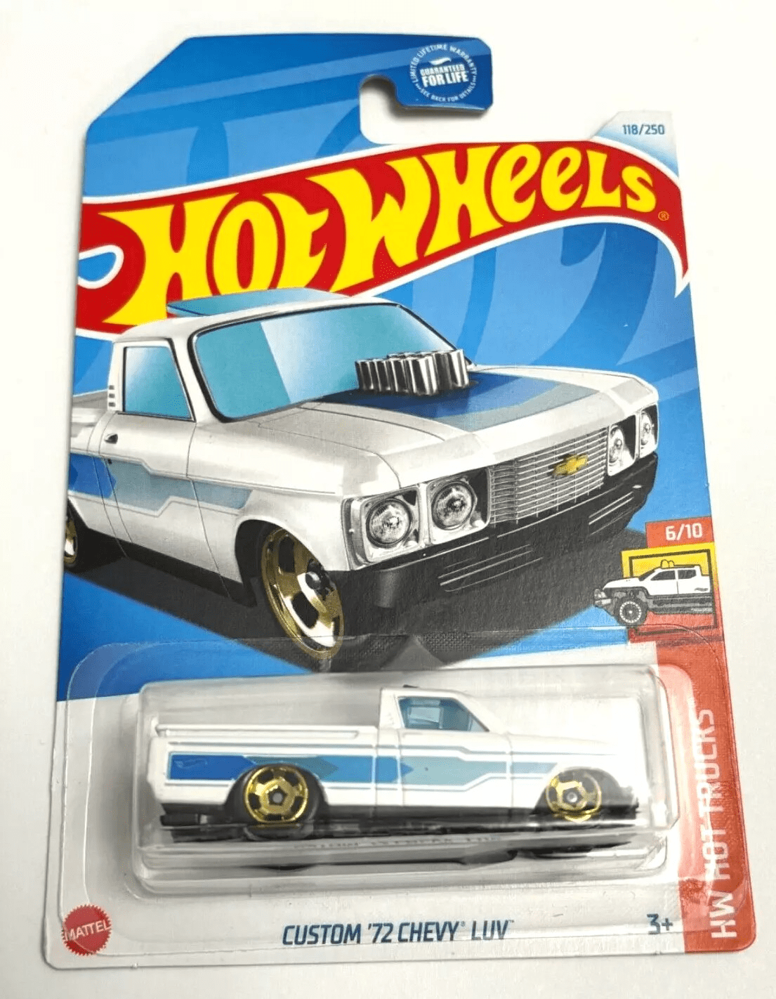 HW Hot Wheels CUSTOM '72 CHEVY LUV White 118/250 DIECAST CAR - Walmart.com