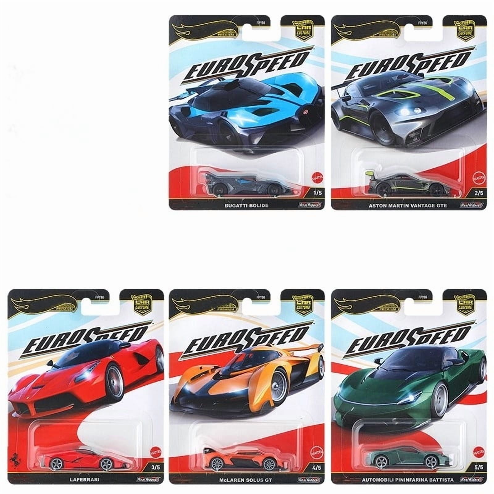HW Premium 2025 Euro Speed #1-5 Set of 5 Cars Car Culture FPY86 ...