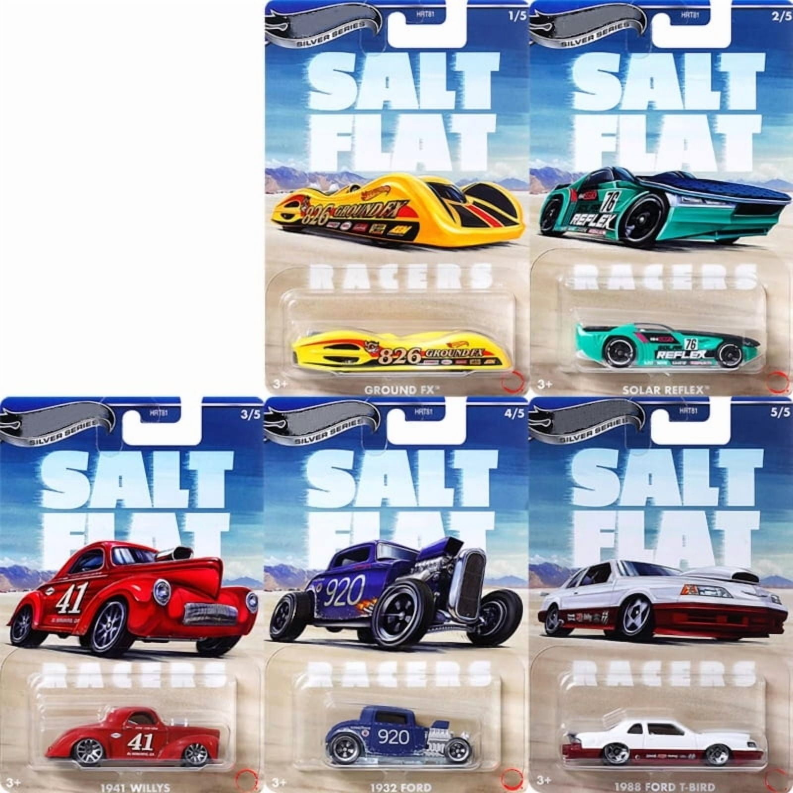 HW Silver Series Salt Flat Racers #1-5 Set of 5 Cars HRT81 - Walmart.com