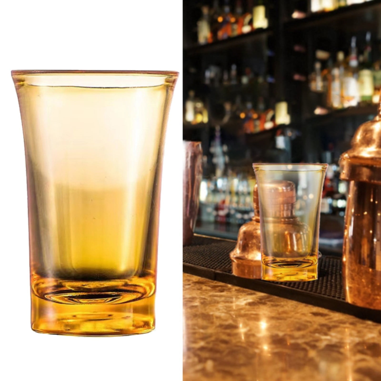 HWHCGZ 1.2 oz Plastic Cup Bullet Cup Gradient Acrylic Whiskey & Tequila ...