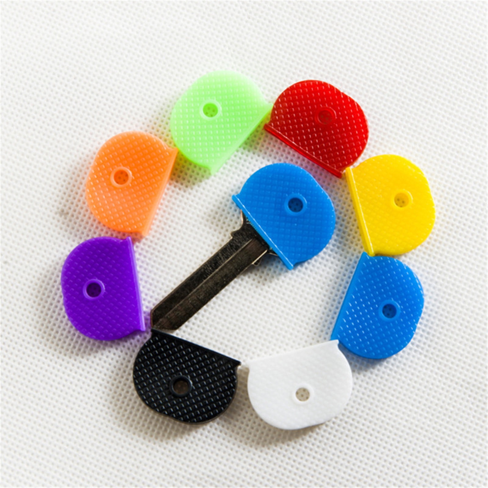 HWHCGZ 32Pcs Rubber Key Cover Door Key Easy Elastic Semicircular Color ...