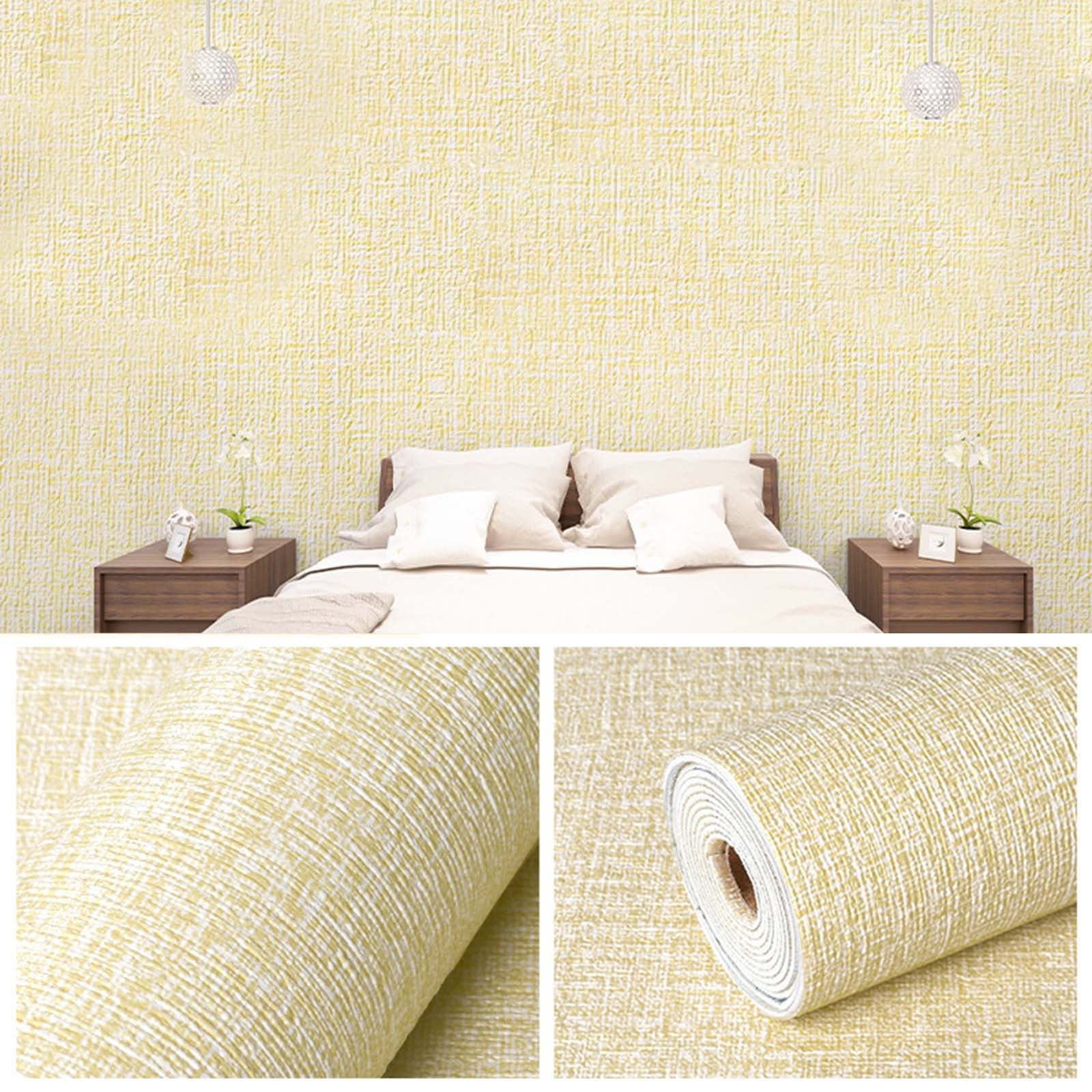 HWHCGZ 3D Wall Panel Linen Texture Peel-and-Stick Waterproof Wallpaper ...
