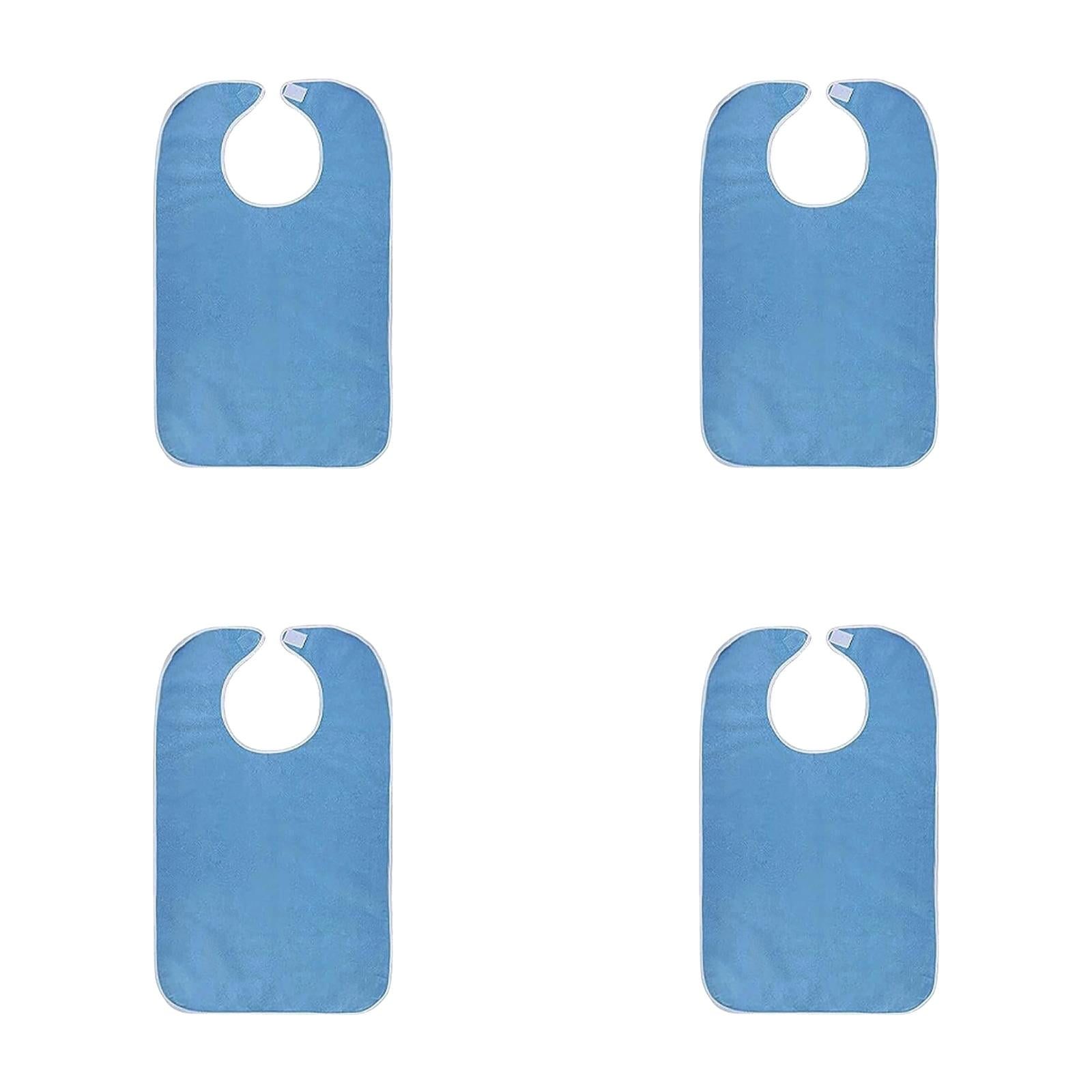 HWHCGZ 4 Pack Unisex Adult Bibs For Elderly Reusable Washable Adult ...