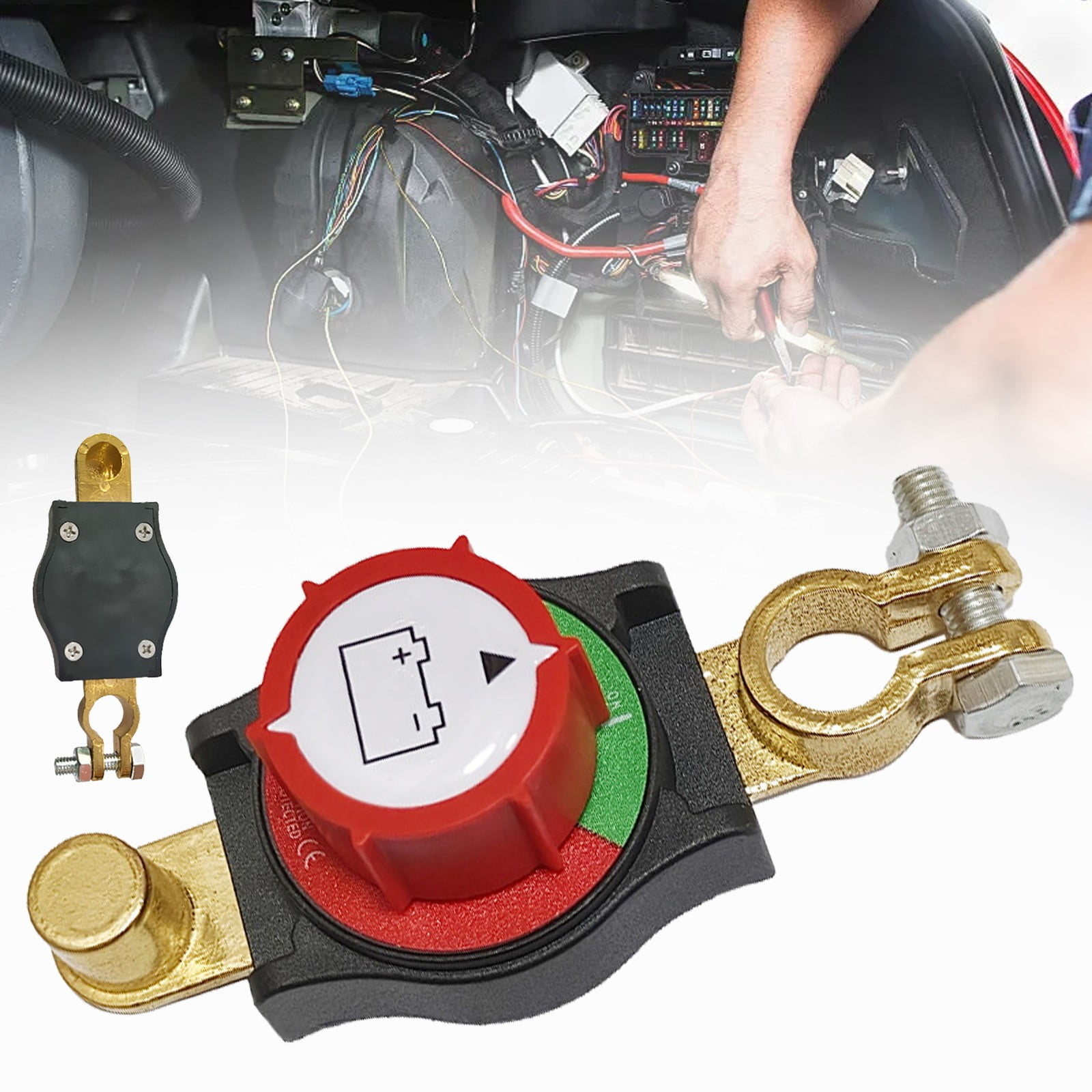 HWHCGZ Battery Disconnect Switch 12V–24V, Heavy Duty Side Post Master ...