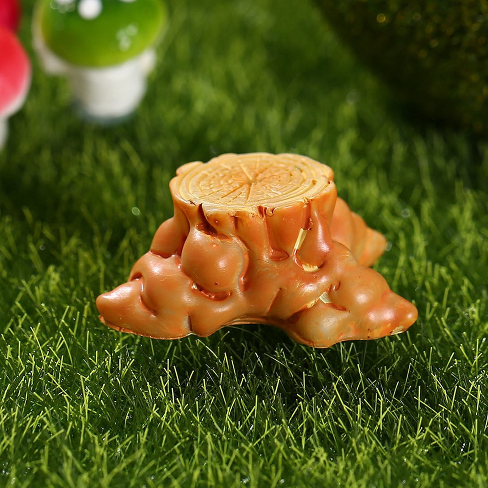 HWHCGZ Fairy Garden Tree Stump Decor - Miniature DIY Accessories for ...