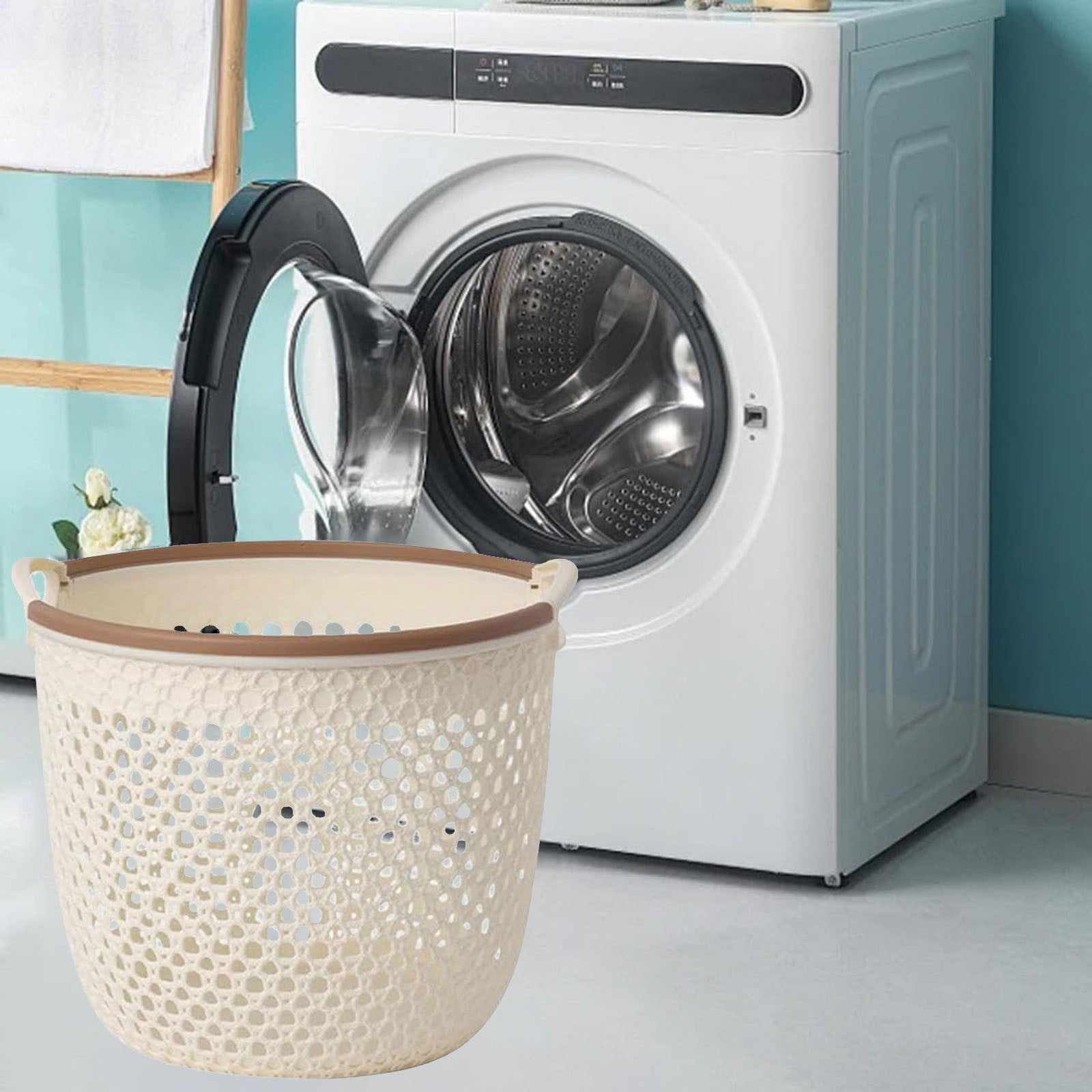 HWHCGZ Flexible Laundry Basket, Plastic Hamper for Clothes, Laundry ...