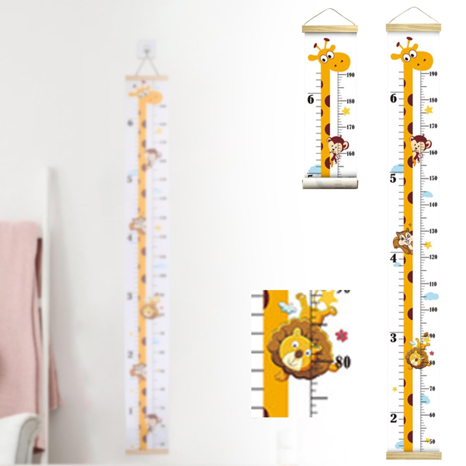 HWHCGZ Growth Chart for Wall，Premium Canvas Removable Height Chart ...