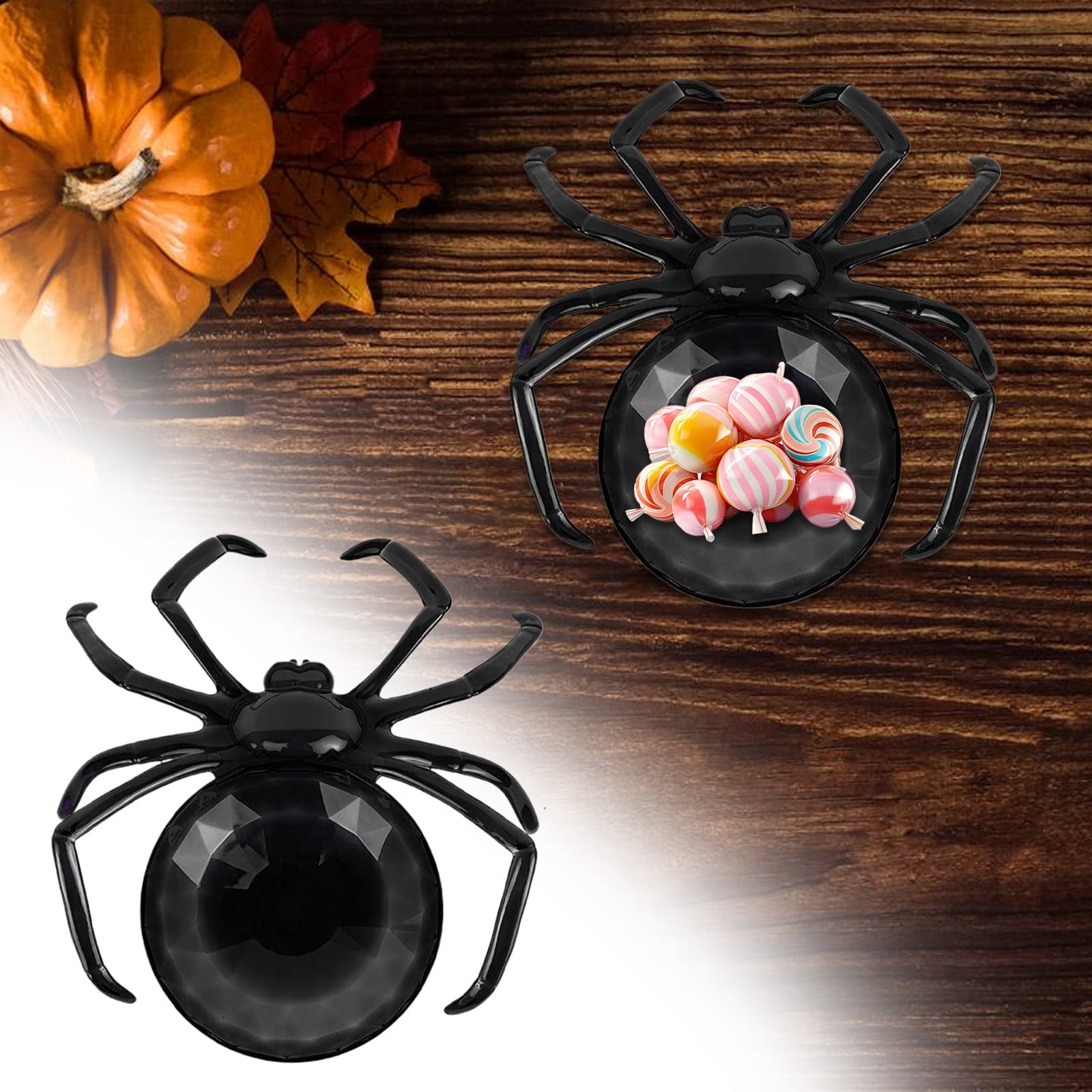 HWHCGZ Halloween Platter Plastic Shaped Tray Spider Web Basket Bowls ...