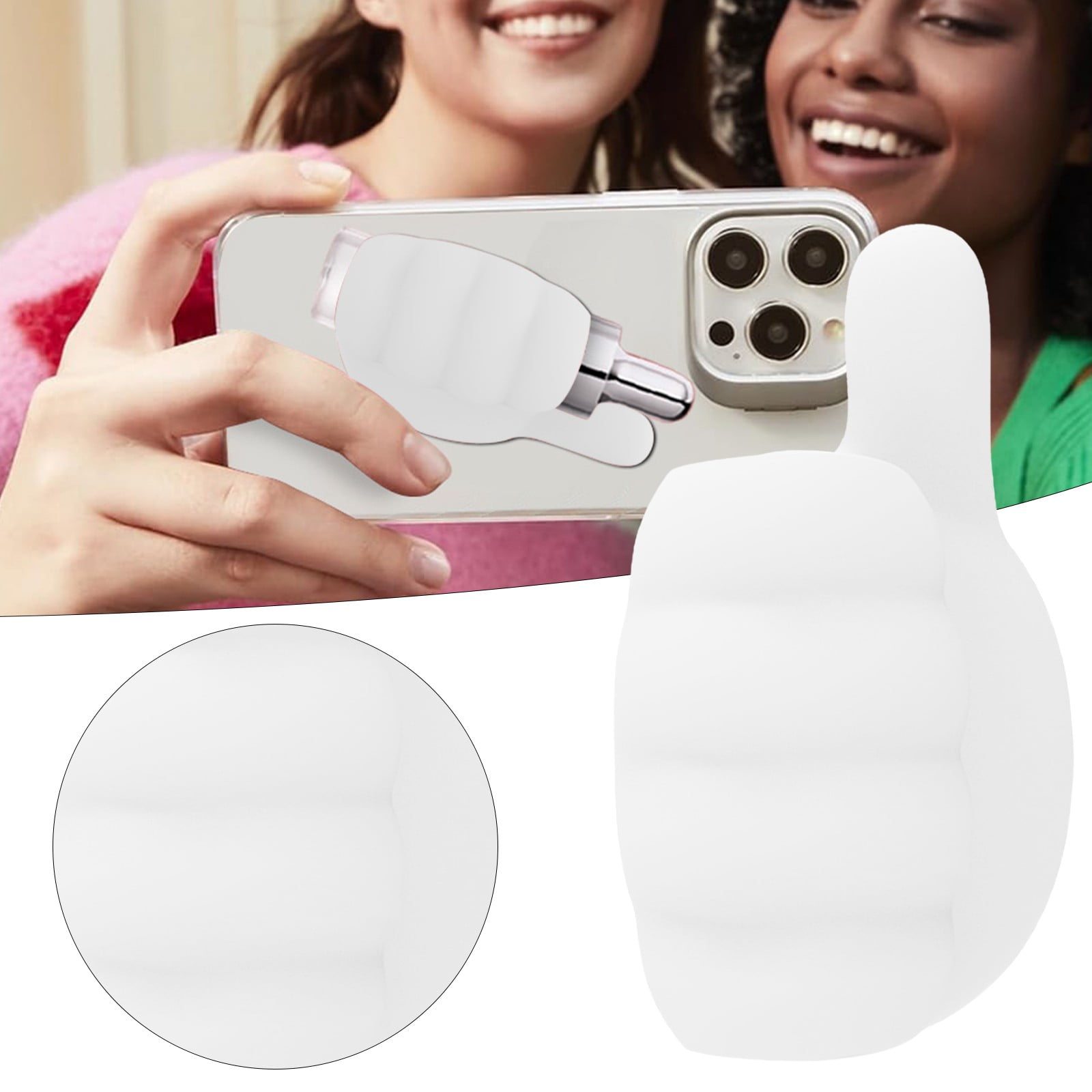 HWHCGZ Thumb-Shaped Car Lip Balm Holder, No-Melt Silicone Lipstick Organizer, Easy-Access Car ...