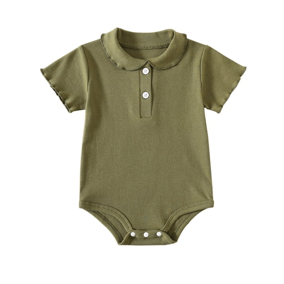 HWJAD Baby Unisex and Newborn Girls Boys Short Sleeve Knit Bodysuits ...