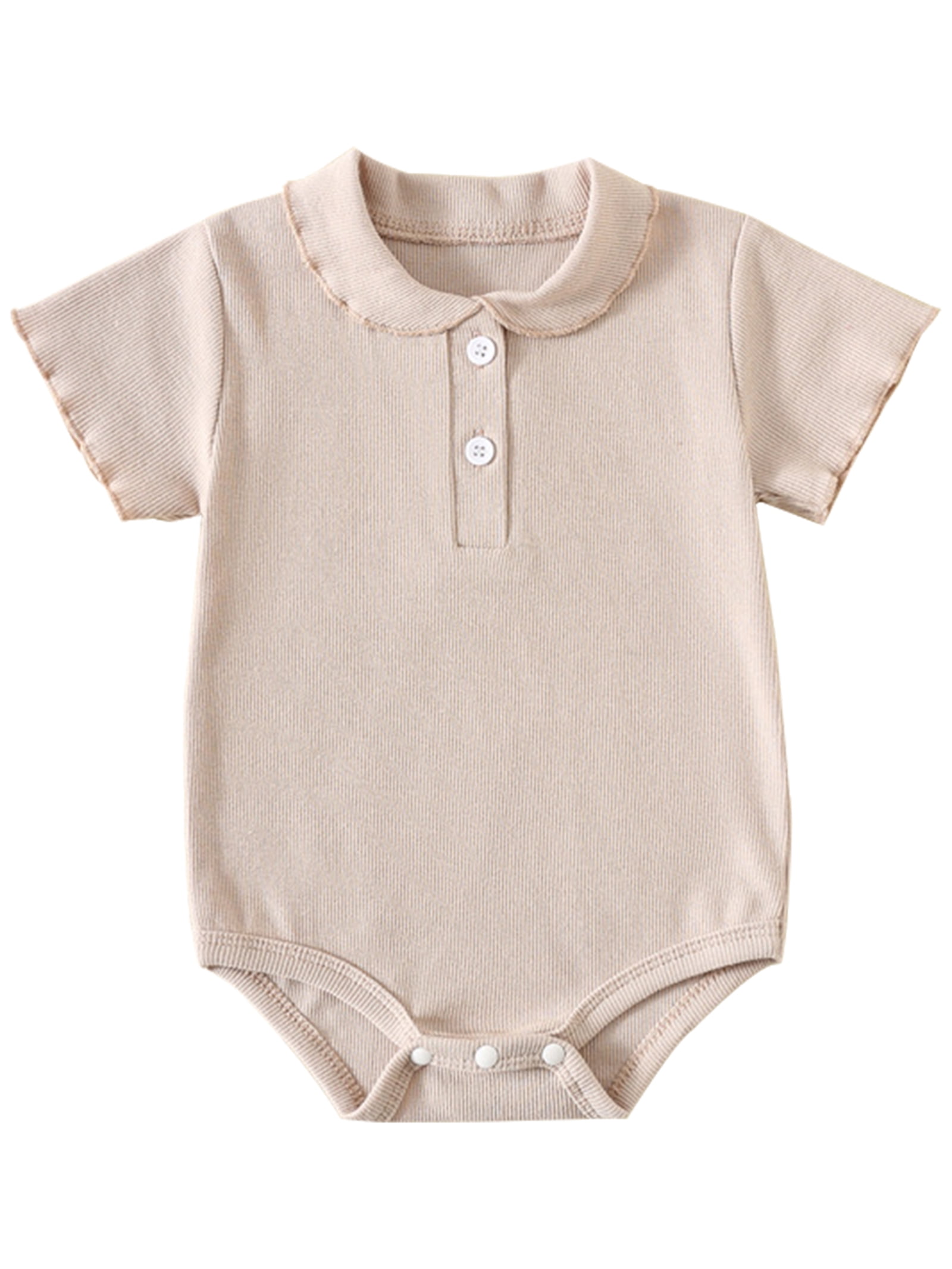 HWJAD Baby Unisex and Newborn Girls Boys Short Sleeve Knit Bodysuits ...
