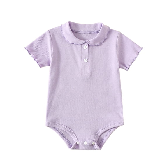 HWJAD Baby Unisex and Newborn Girls Boys Short Sleeve Knit Bodysuits ...