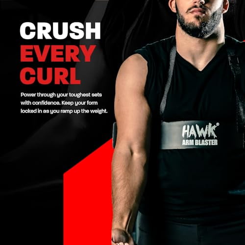 HWK Arm Blaster for Biceps & Triceps, Heavy Duty Aluminum Bicep Blaster ...