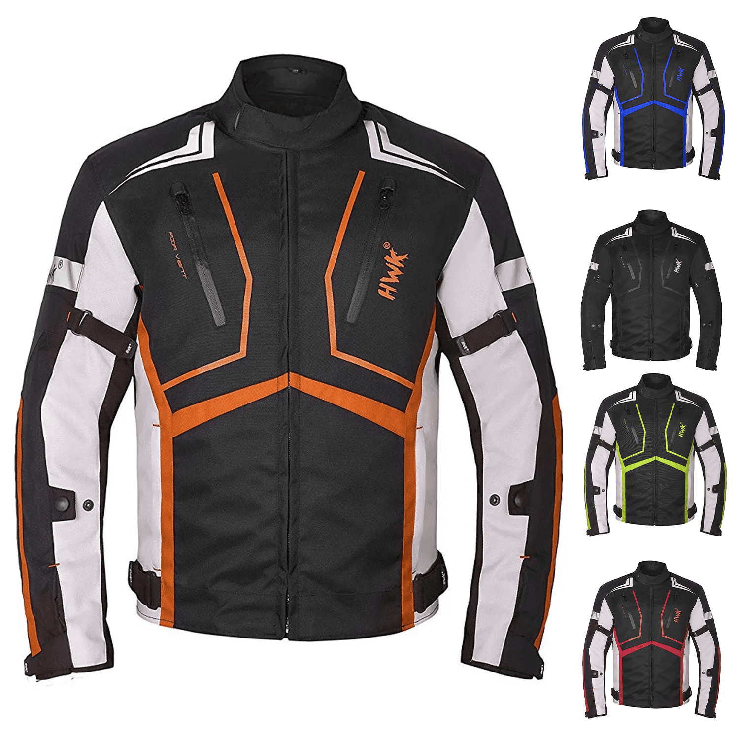 HWK Scorpion Motorcycle Jacket for Men and Women - Armored Cordura ...