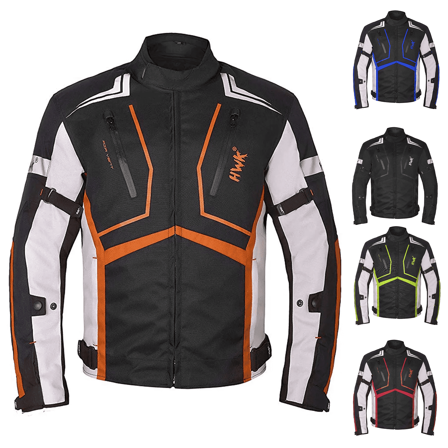 HWK Scorpion Motorcycle Jacket for Men and Women - Cordura Fabric, Foam ...