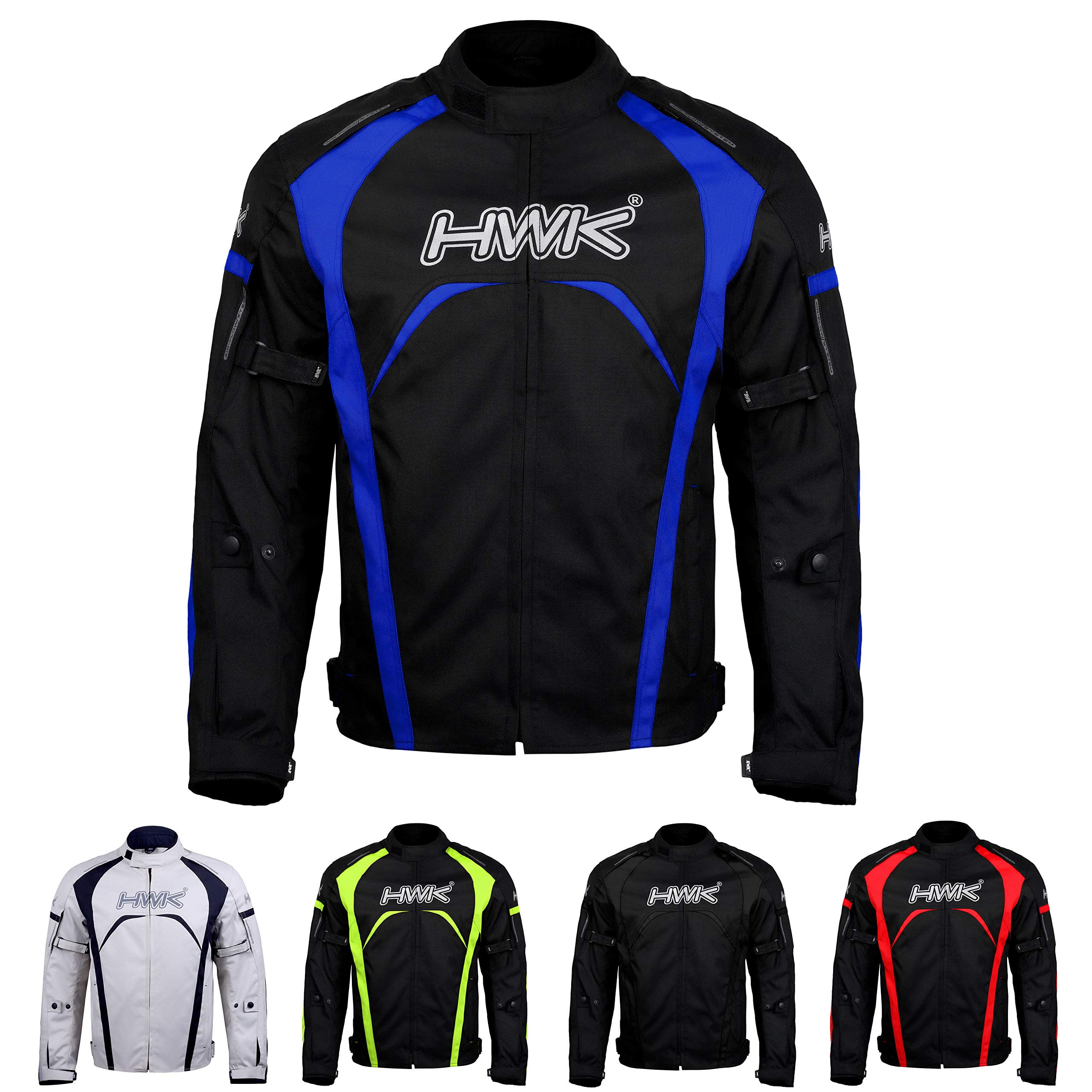 HWK Motorcycle Jacket Men's Riding Textile Racing Motorbike Hi-Vis ...