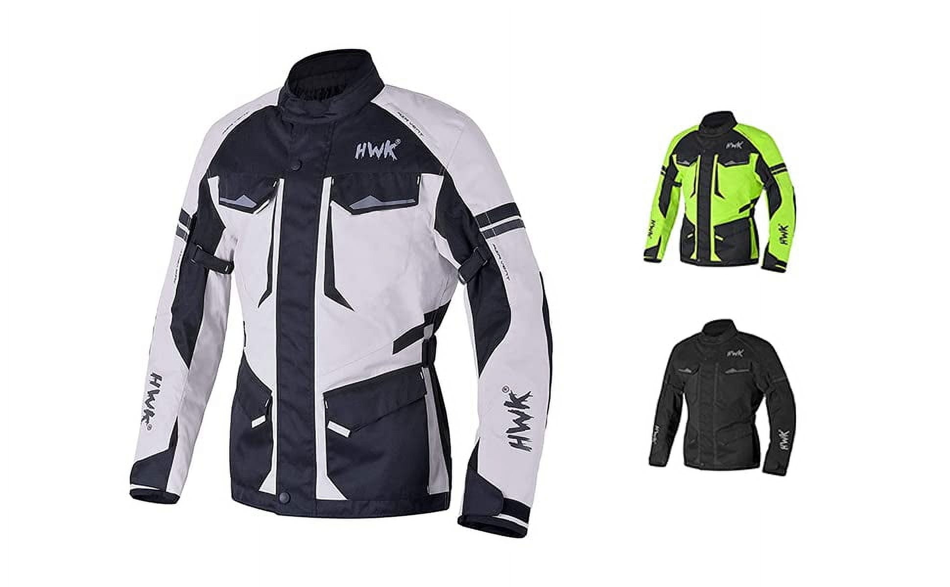 HWK Motorcycle Jacket for Men Adventure/Touring with Cordura Textile ...