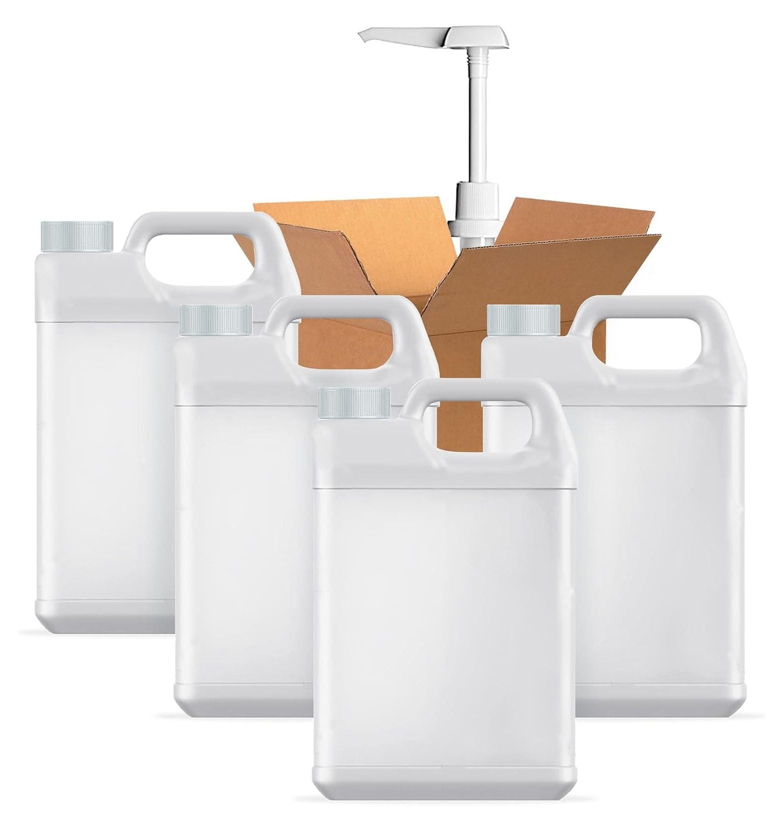 HWL 1-Gallon Plastic F-STYLE Jug (4-Pack) Reusable w/ Shipping Box ...