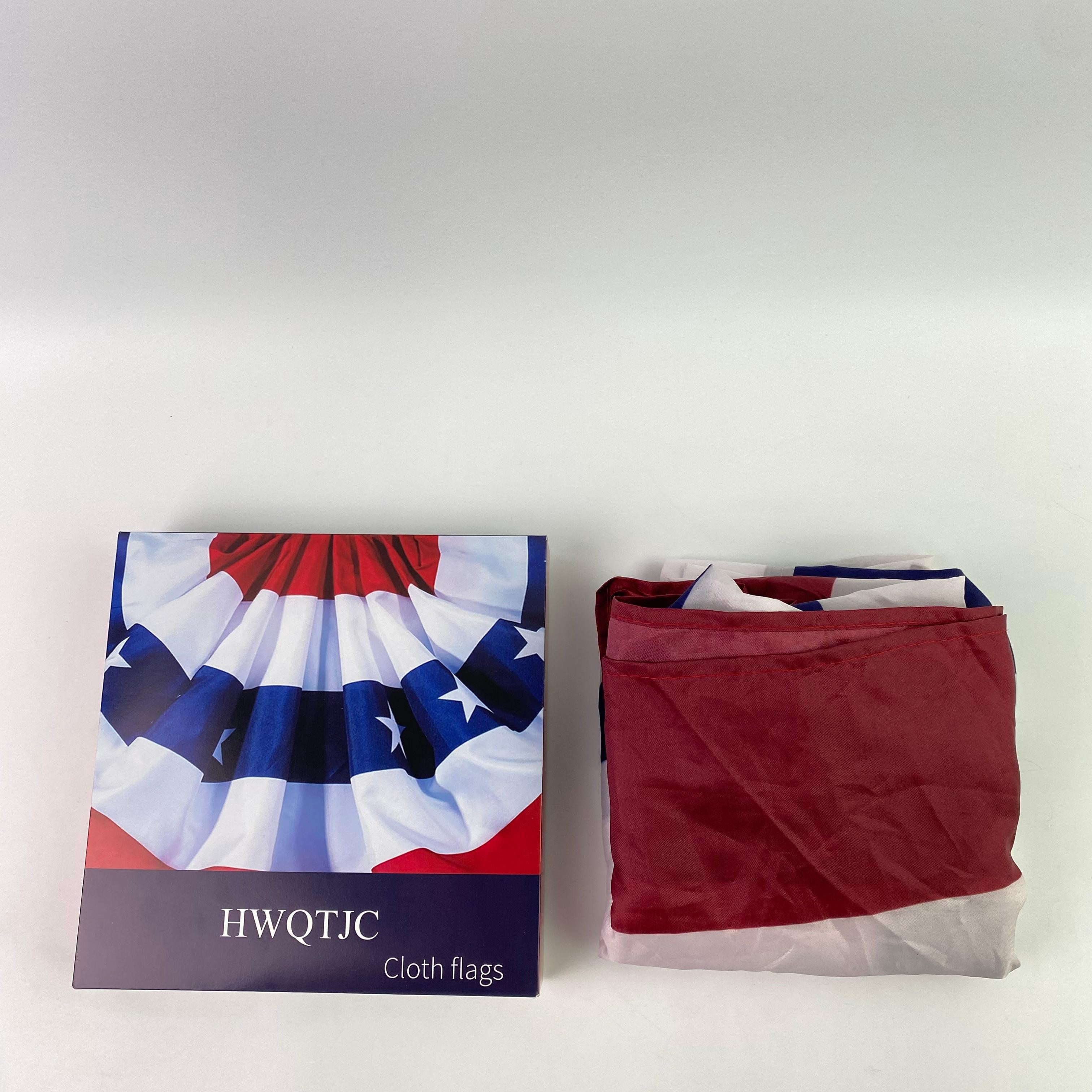 HWQTJC Cloth flags,American Flag Bunting Patriotic Pleated Fan Flag USA ...