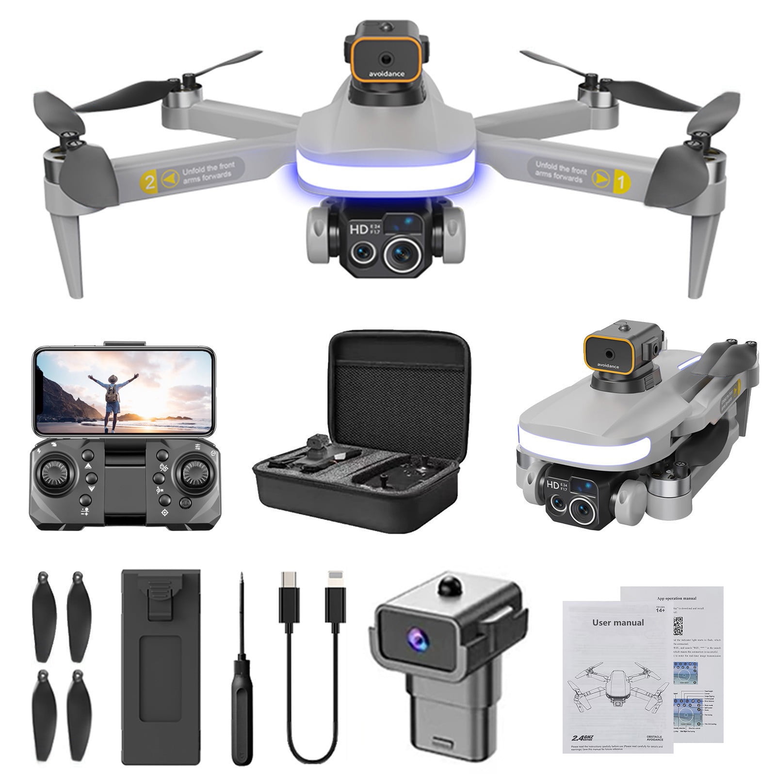 HWRETIE Altitude Hold Entry-Level Drone - WiFi FPV Drone With 4K HD ...