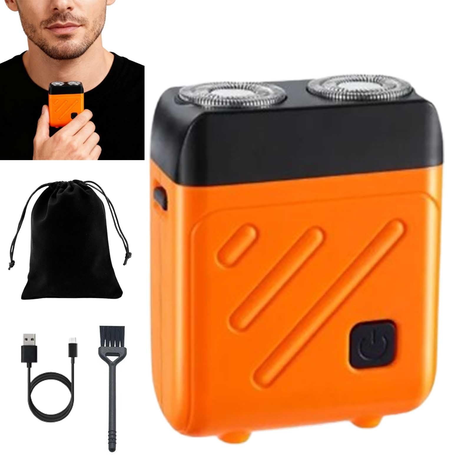 HWRETIE Double Ring Mini Shaver with Portable Case,Alloy 360 Rotary ...
