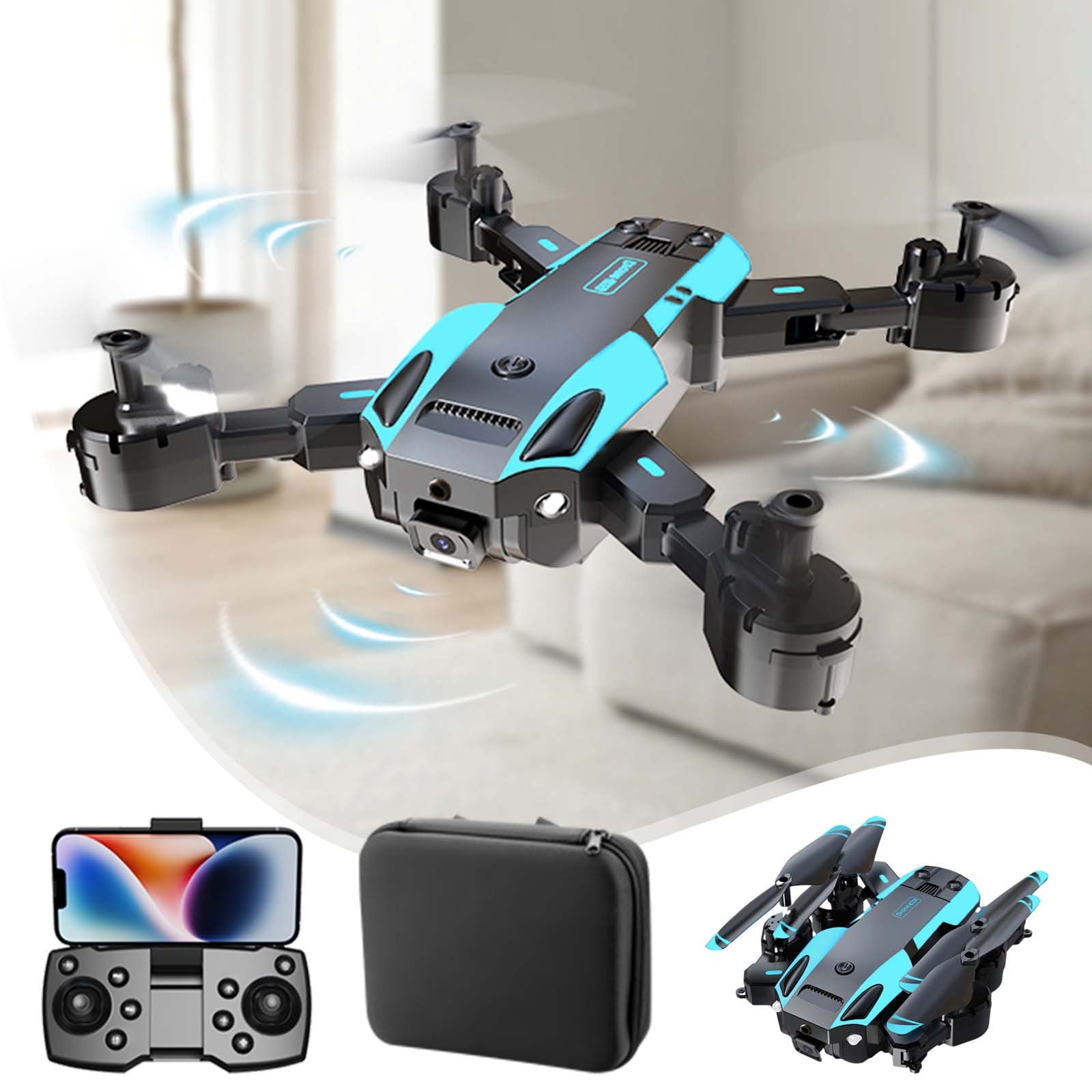 HWRETIE Dual Camera Folding UAV,Remote Control Aircraft with Four-Sided ...