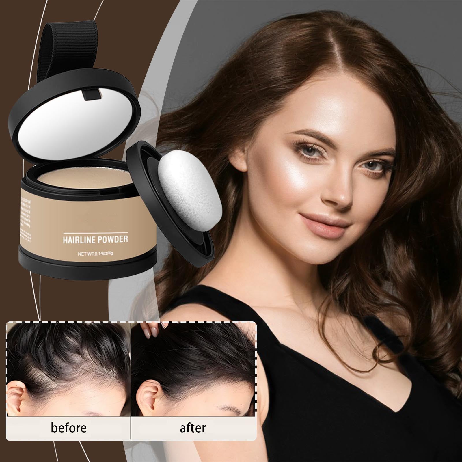 HWRETIE Hairline Shadow Powder,Conceals High forehead,Waterproof Hair ...