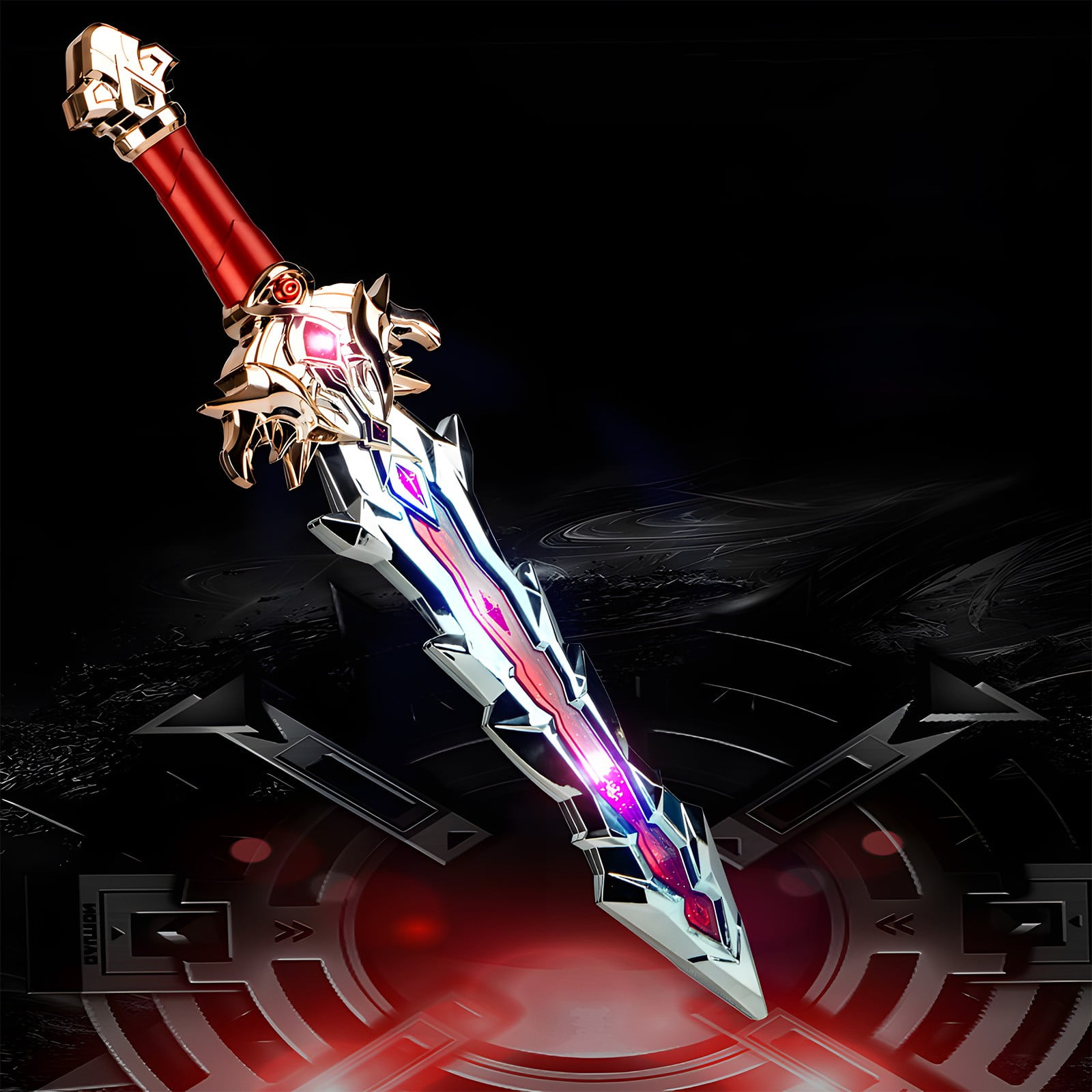 HWRETIE Induction Glowing Sword Toy - Light and Sound Effects Sword ...