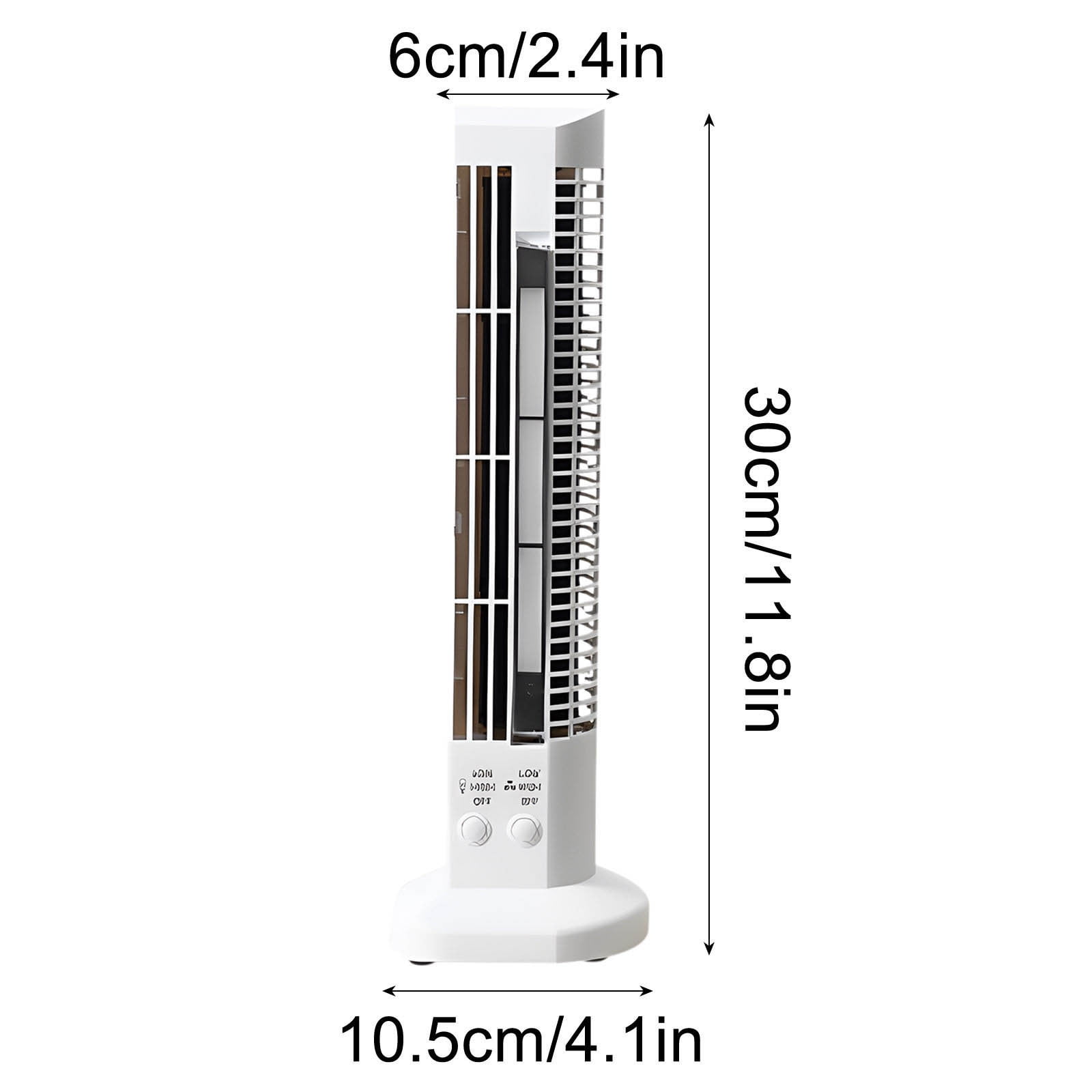 HWRETIE Tower Shaped Bladeless USB Mini Fan,Compact Tower Fan for ...