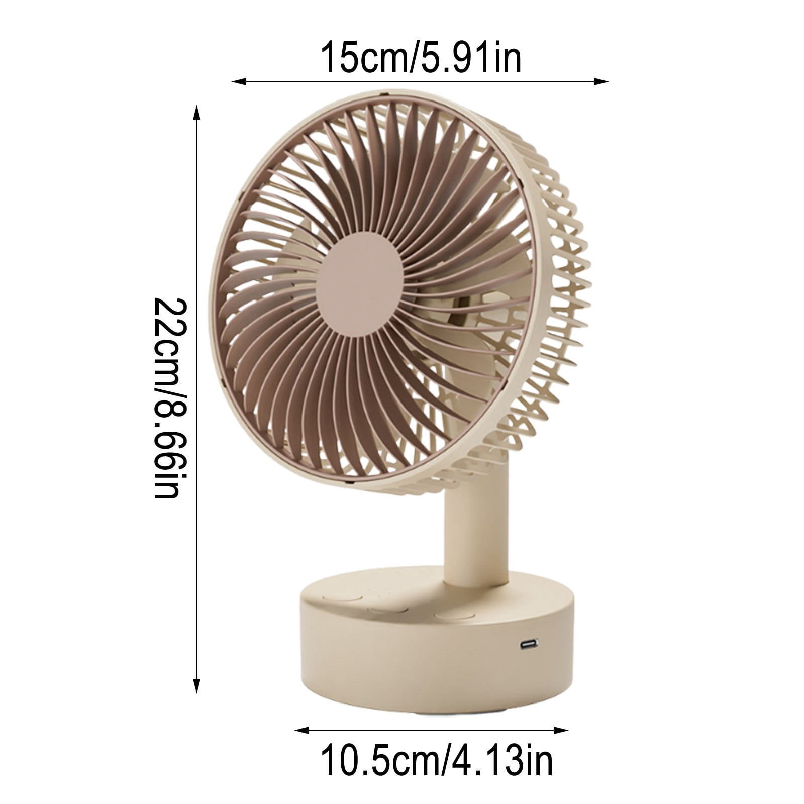 HWRETIE Office Desktop Fan USB 6-inch Rechargeable Shaking Head Fan ...