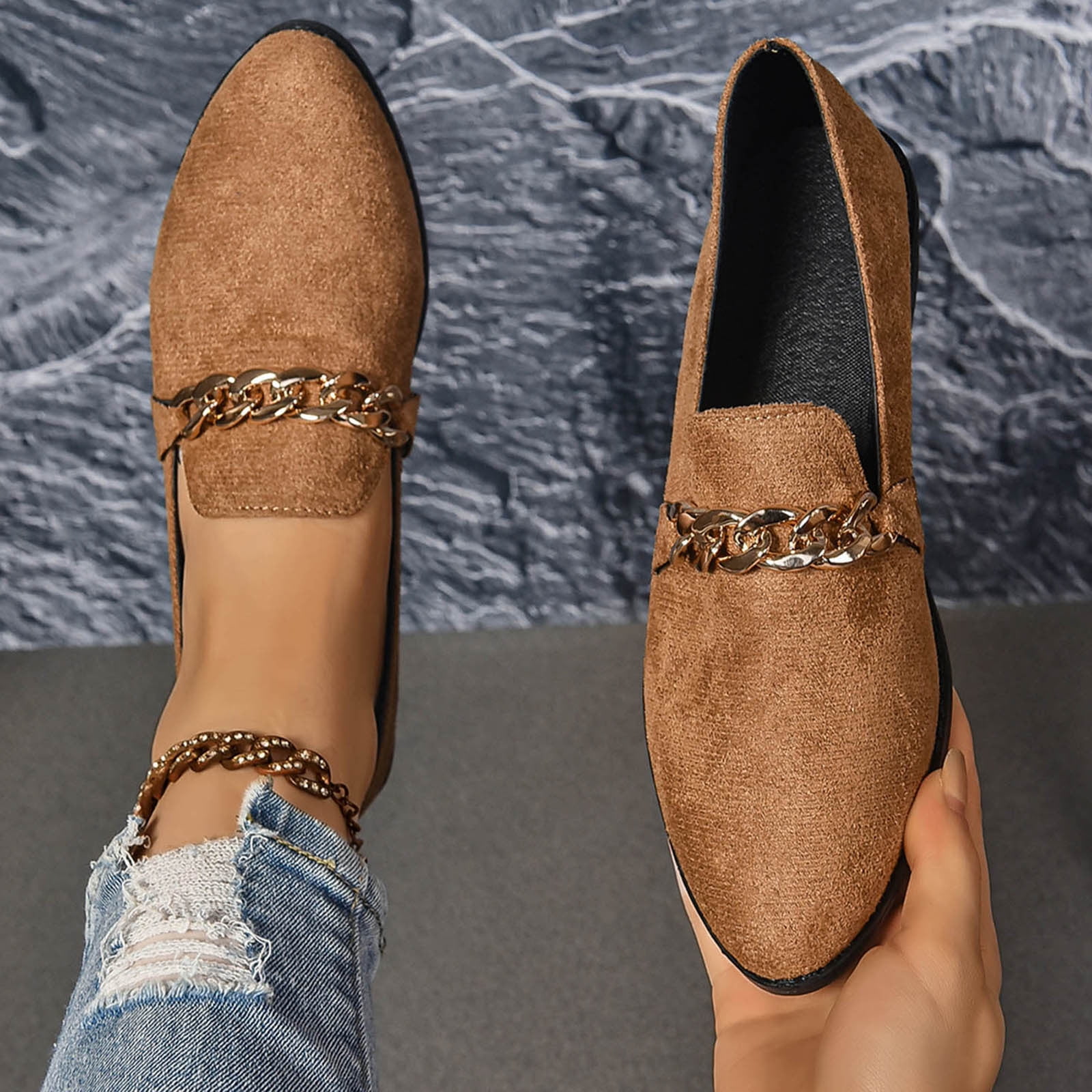 HWRETIE Versatile Women's Flat Heels—Sophisticated Subtle Heeled Shoes ...